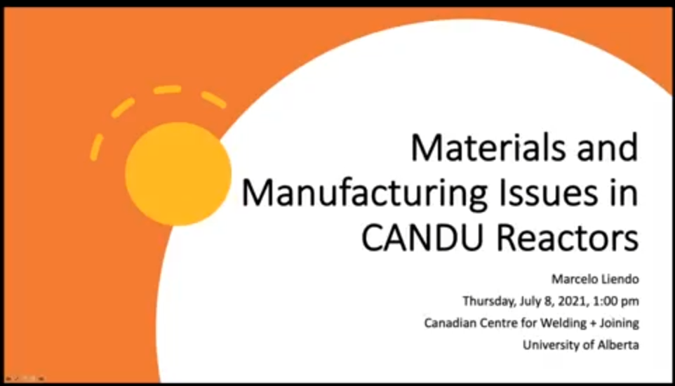 Materials and Manufacturing Issues in CANDU Reactors – CCWJ